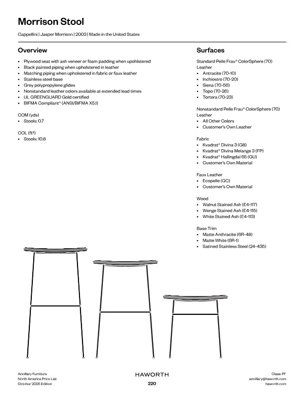 Morrison Stool Seating Price Pages | Details Page | Haworth