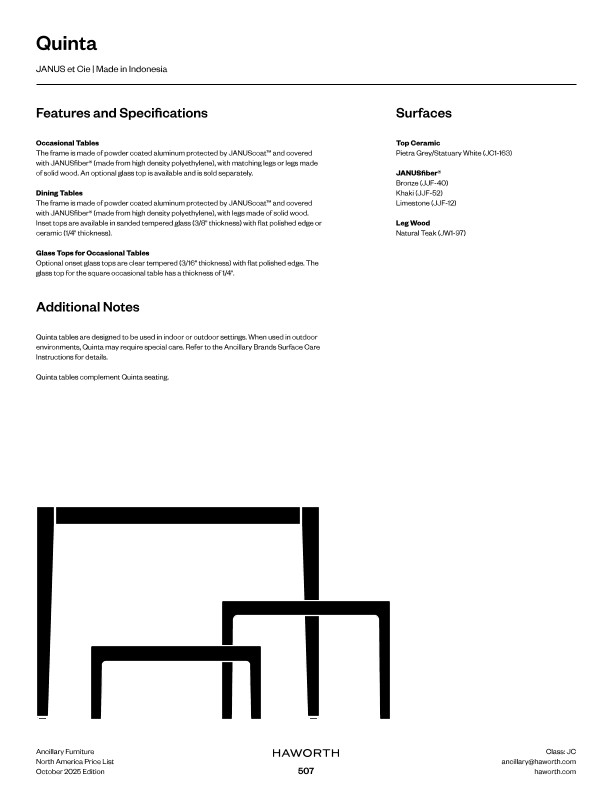Quinta Tables Price Pages | Details Page | Haworth