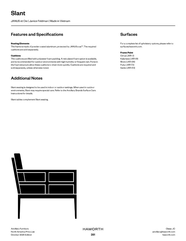 Slant Seating Price Pages | Details Page | Haworth