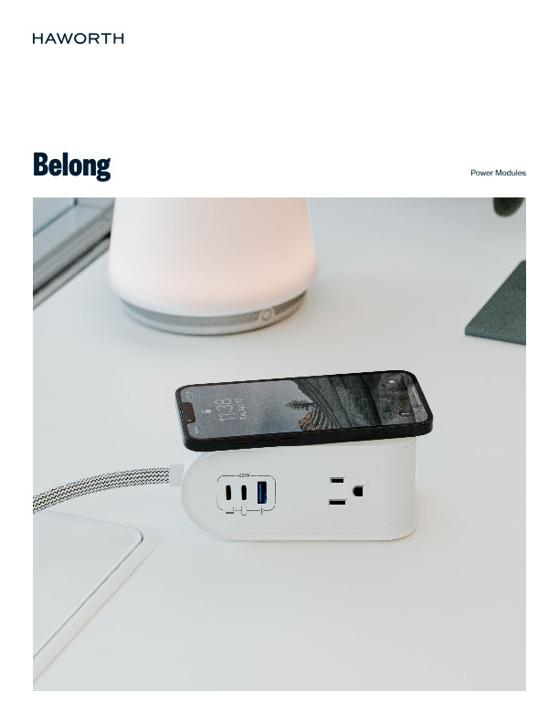 Belong Power Modules Product Sheet | Details Page | Haworth
