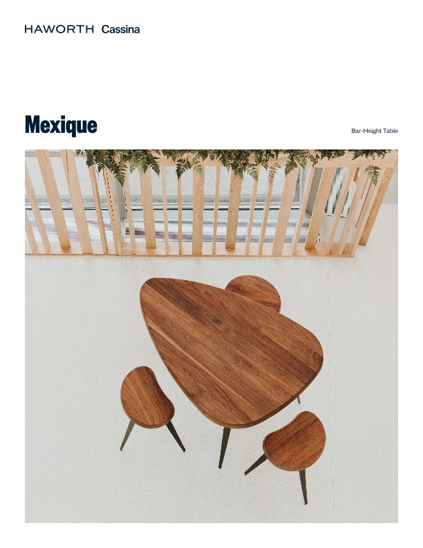Mexique Bar-Height Table Product Sheet | Details Page | Haworth