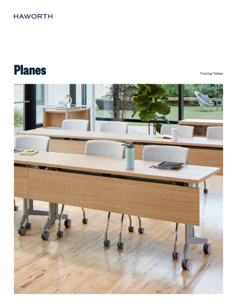Planes Training Table Product Sheet | Details Page | Haworth