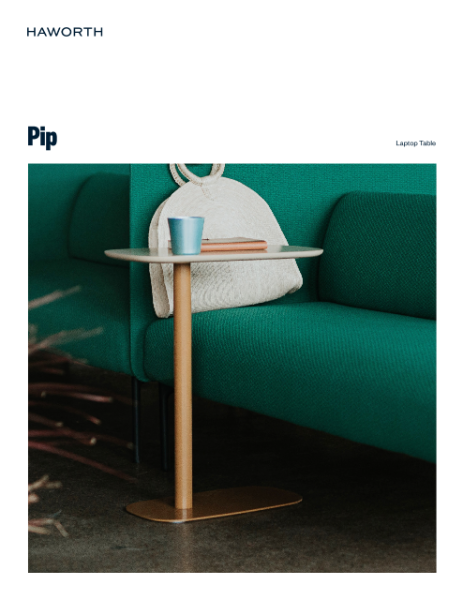 Pip Laptop Table Product Sheet | Details Page | Haworth