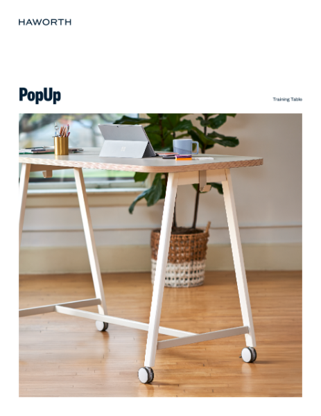 PopUp Training Table Product Sheet | Details Page | Haworth