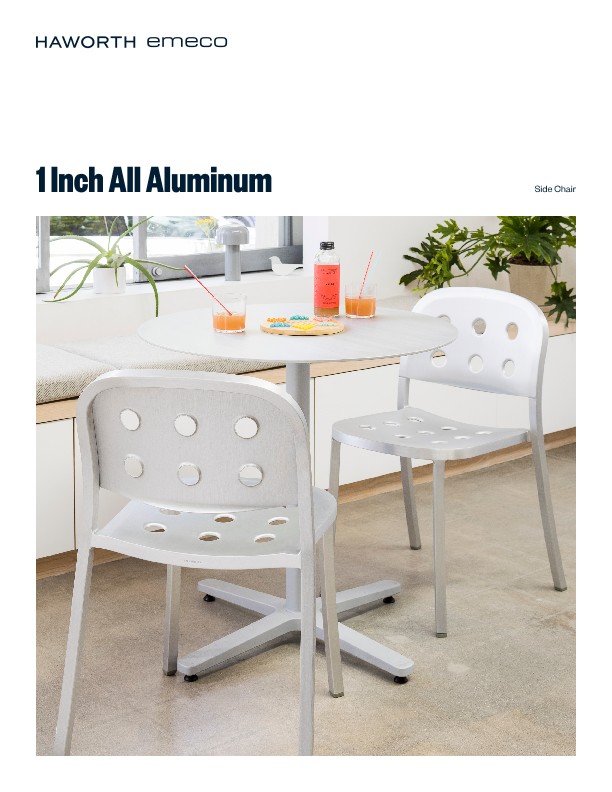 1 Inch All Aluminum Side Chair Product Sheet | Details Page | Haworth