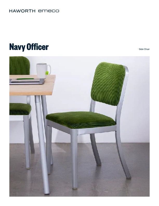 Navy Officer Side Chair Product Sheet | Details Page | Haworth