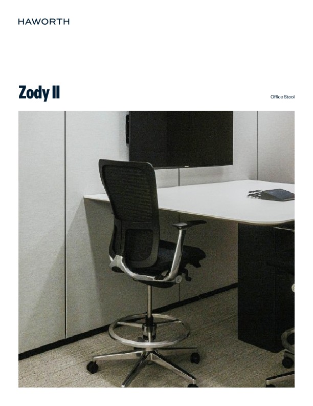 Zody II Office Stool Product Sheet | Details Page | Haworth