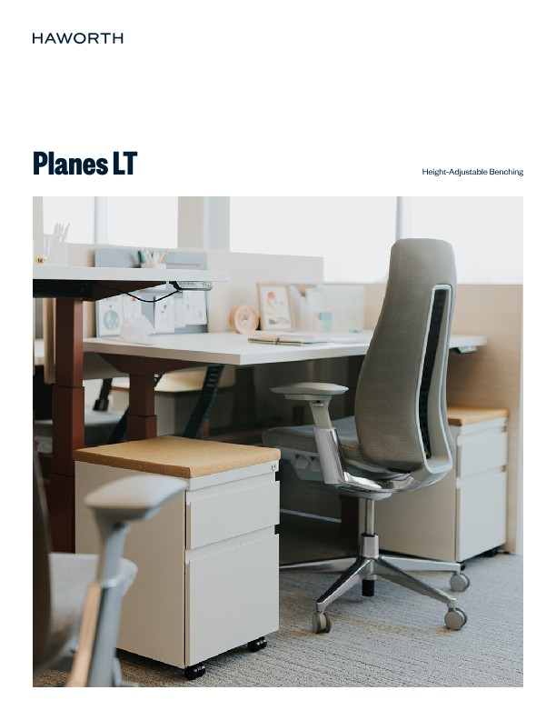 Planes LT Height-Adjustable Benching Product Sheet | Details Page | Haworth