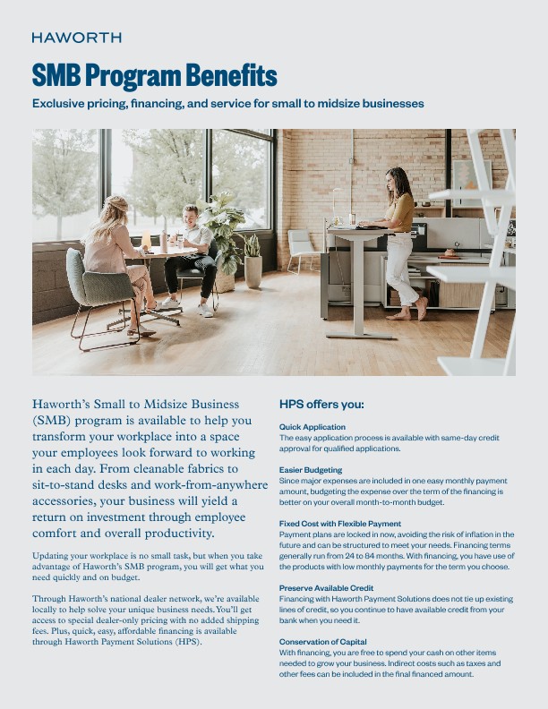 SMB Program Benefits - Customer Facing | Details Page | Haworth