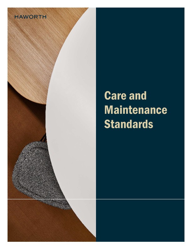 Care and Maintenance Standards | Details Page | Haworth