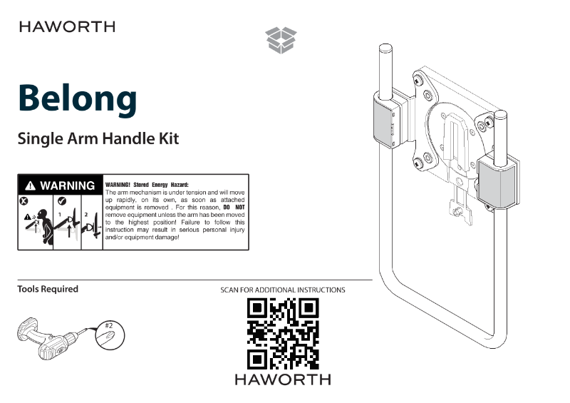 Quick Guide - Belong Single Arm Handle Kit | Details Page | Haworth