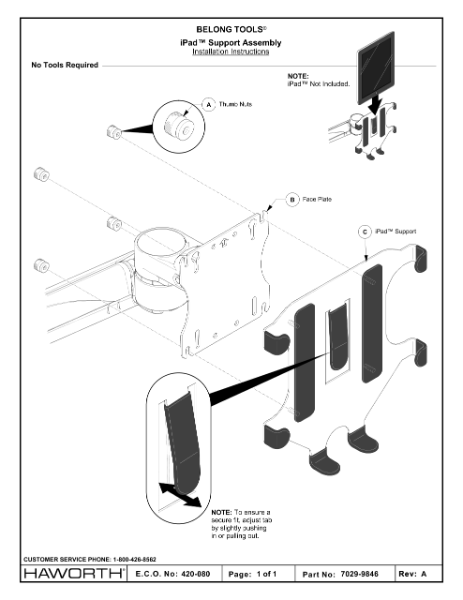Belong - iPad Support Assembly - Installation | Details Page | Haworth