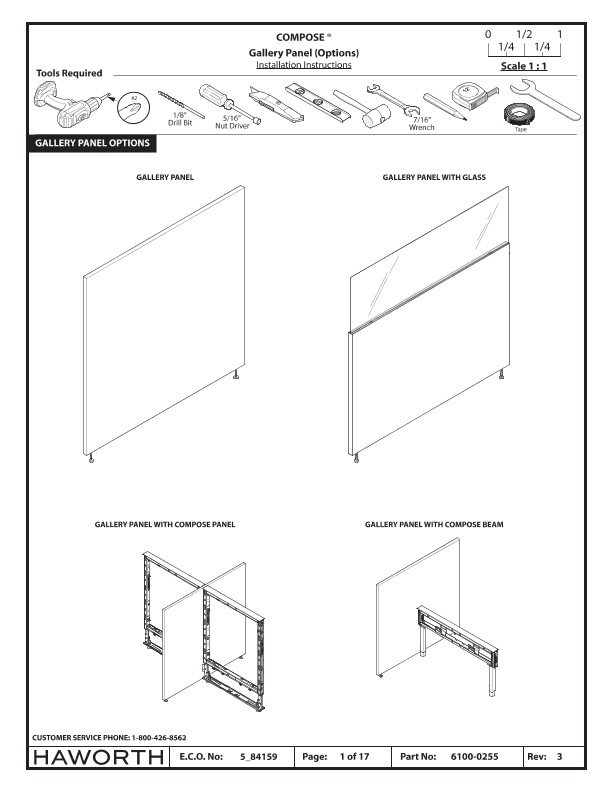 COMPOSE - Gallery Panel (Options) | Details Page | Haworth