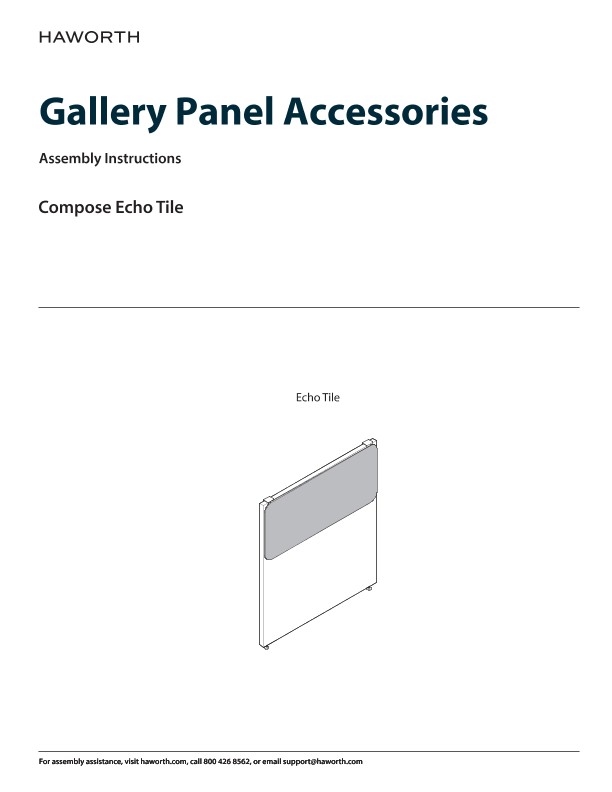 Gallery Panel Accessories, Compose Echo Tile | Details Page | Haworth