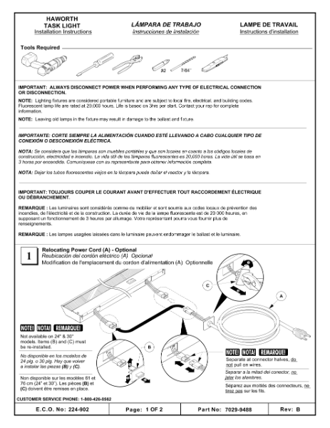 Haworth Task Light - Installation | Details Page | Haworth