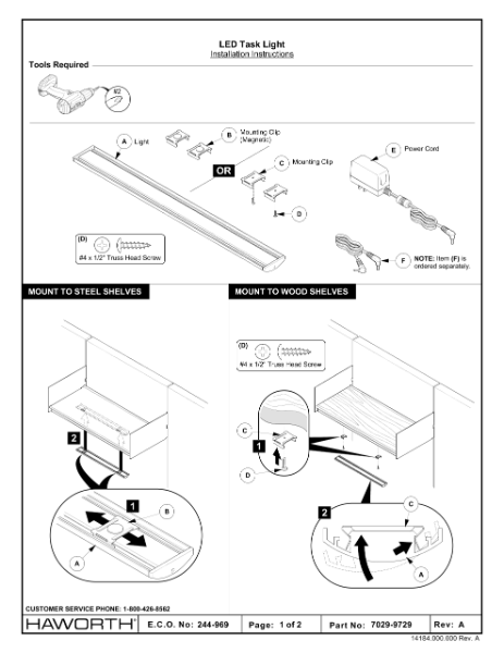 LED Task Light - Installation | Details Page | Haworth