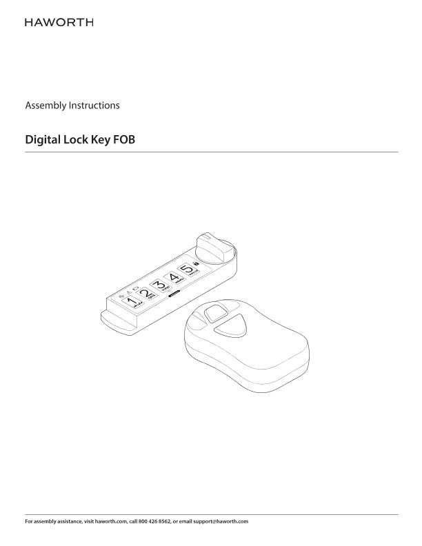 Digital Lock Key FOB | Details Page | Haworth