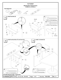 Patterns - Worksurface Support End - Installation | Details Page | Haworth