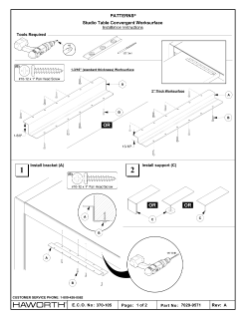 Patterns - Studio Table Convergent Worksurface - Installation | Details ...