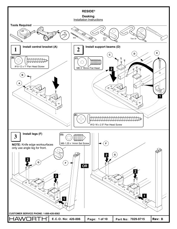 Reside - Desking - Installation | Details Page | Haworth
