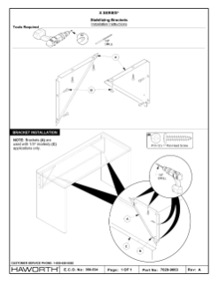X Series - Stabilizing Brackets - Installation | Details Page | Haworth