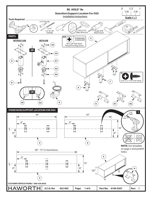 Be_Hold Be - Stanchion/Support Location for OSU | Details Page | Haworth