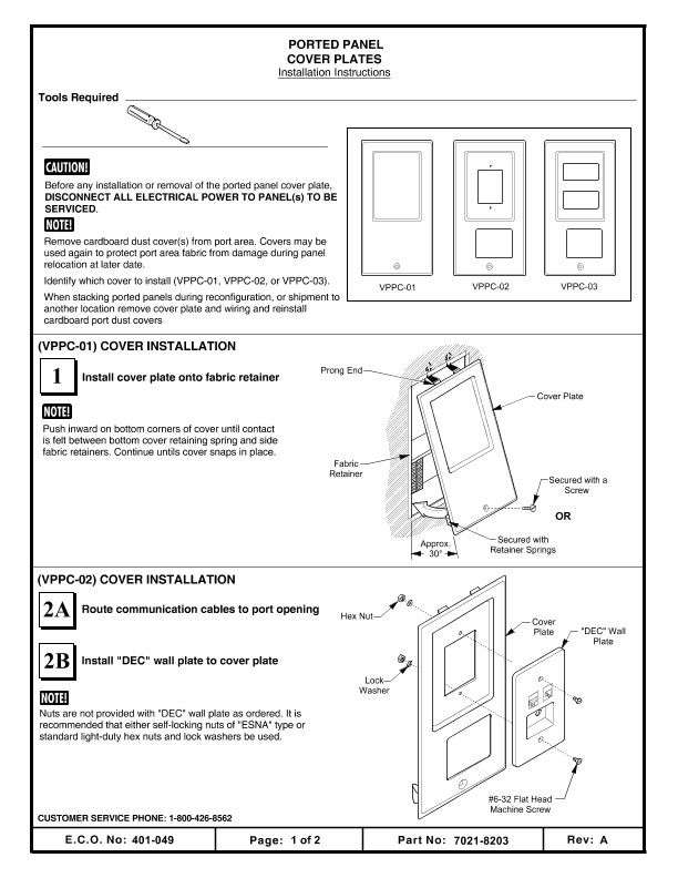 Ported Panel Cover Plates - Installation | Details Page | Haworth
