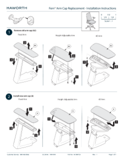 Fern Arm Cap Replacement - Service Instructions | Details Page | Haworth