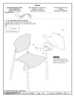 Improv - Leg Base Stacking Chair with Tablet Arm - Installation ...