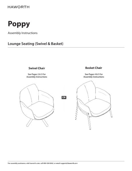 Poppy - Lounge Seating (Swivel & Basket) Installation | Details Page ...