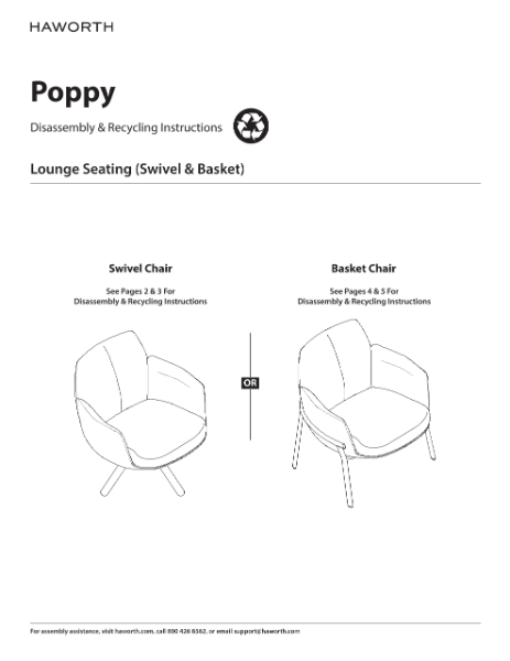 Poppy Guest and Poppy Lounge - Disassembly & Recycling | Details Page ...