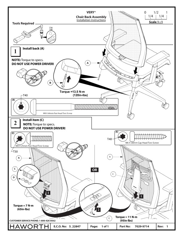 Very - Chair Back Assembly | Details Page | Haworth