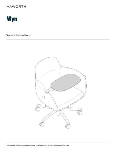 Wyn Lounge - Service Instructions | Details Page | Haworth