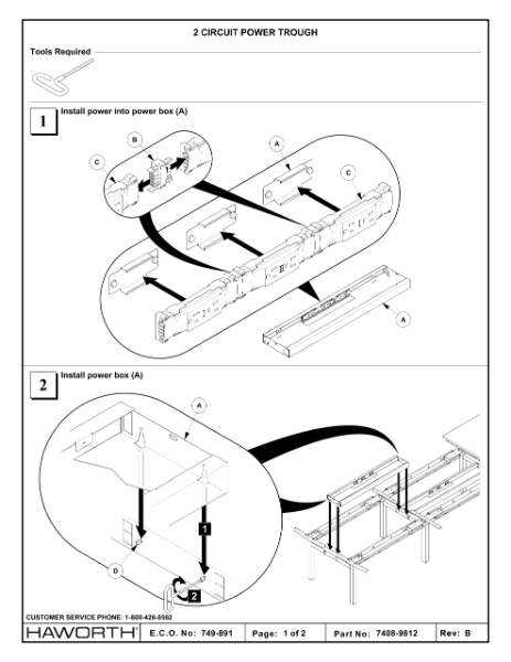 GSK Power Trough - Installation | Details Page | Haworth