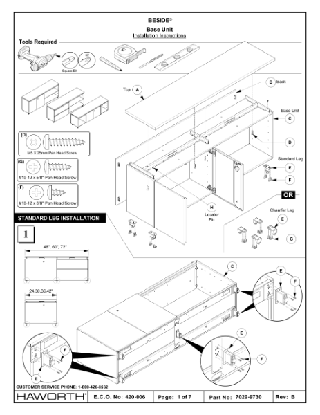 Beside - Base Unit - Installation | Details Page | Haworth