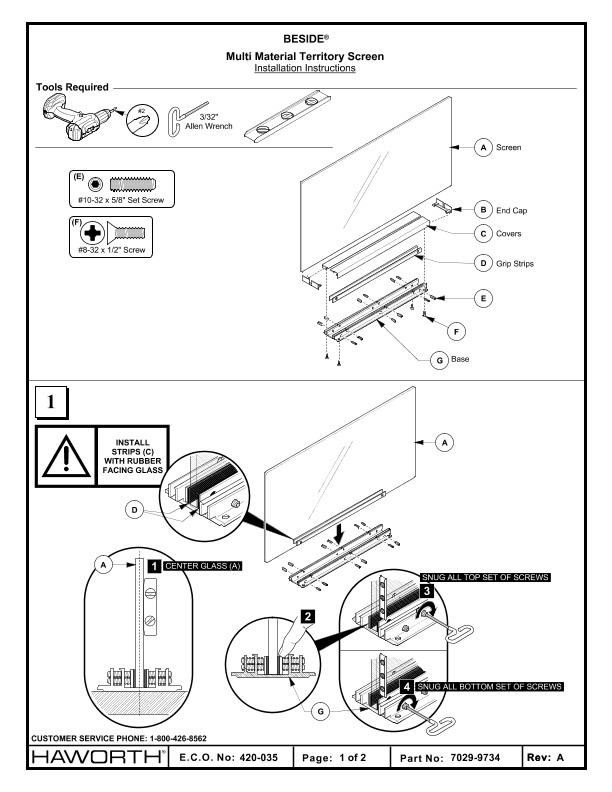 Beside - Multi Material Territory Screen - Installation | Details Page ...