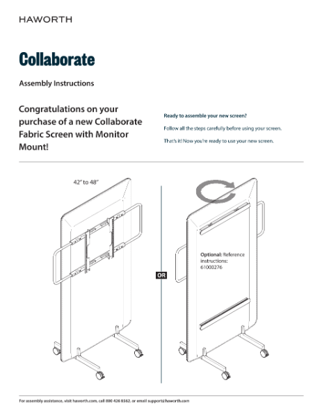 Collaborate - Screen - TV Mount | Details Page | Haworth