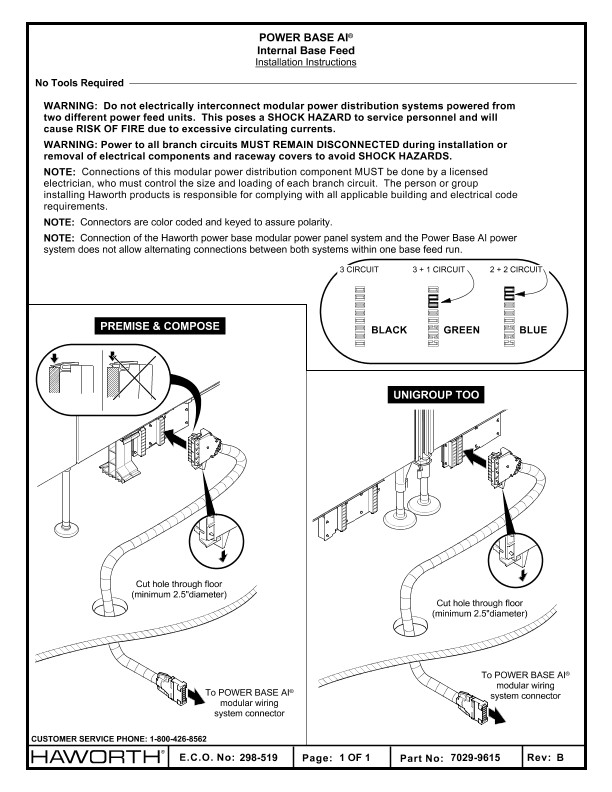 Compose/Power Base/UniGroup Too - Internal Base Feed - Installation ...