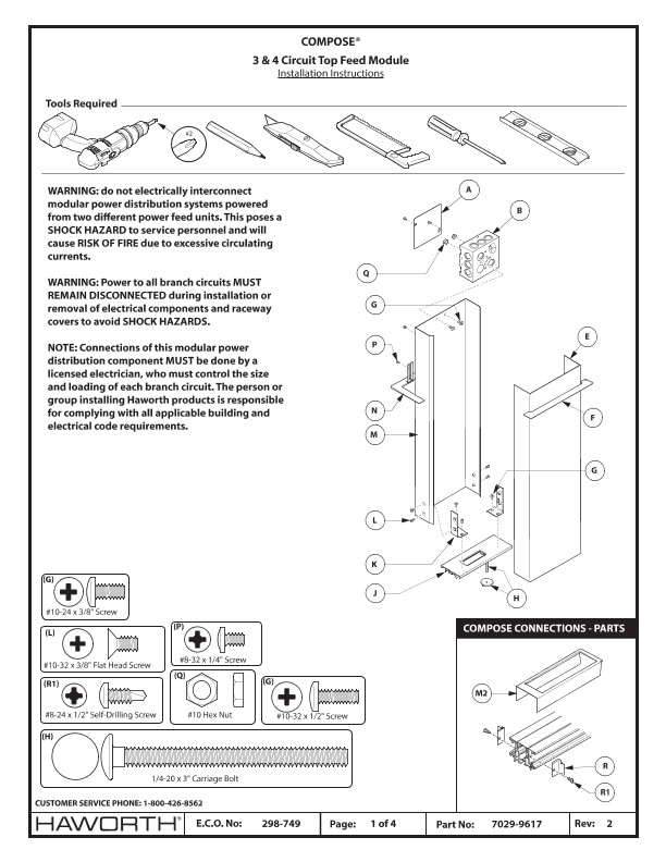 Compose - 3 and 4 Circuit Top Feed Module - Installation | Details Page ...
