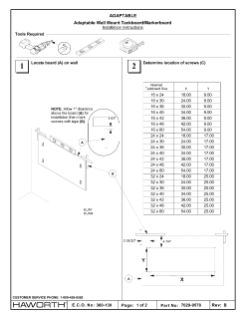 Adaptable Wall Mount Tackboard/Markerboard - Installation | Details ...