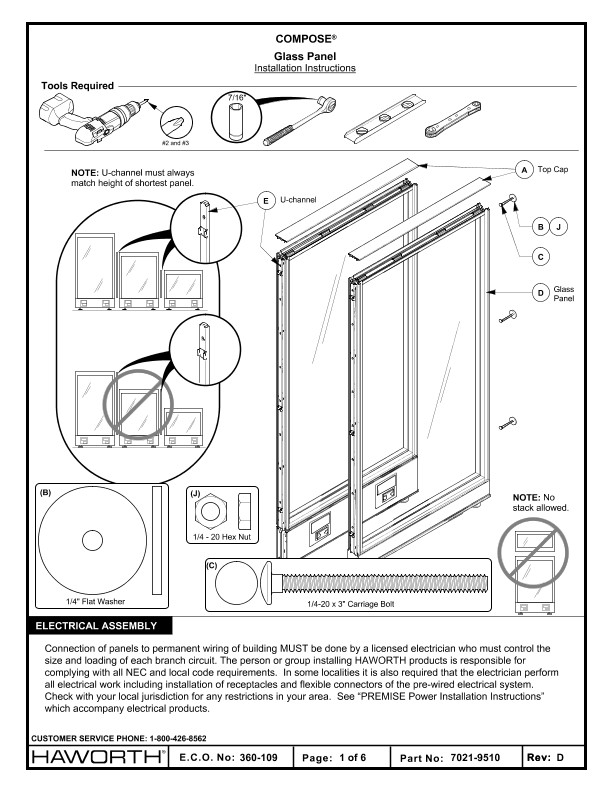 Compose - Glass Panel - Installation | Details Page | Haworth