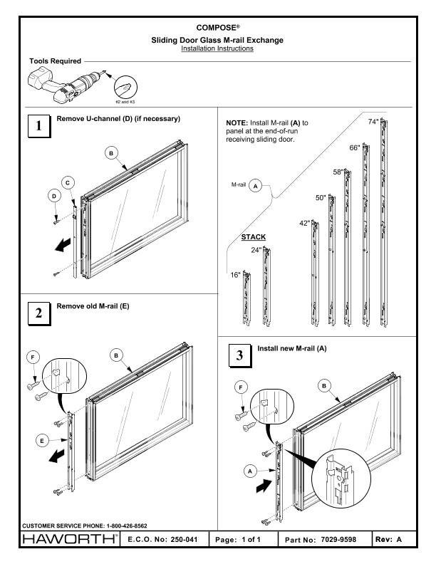 Compose - Sliding Door Glass M-rail Exchange - Installation | Details ...