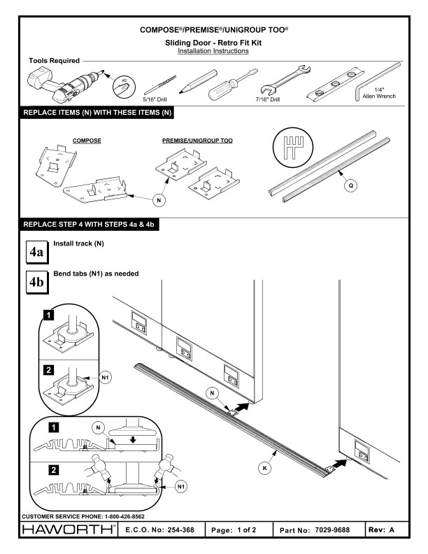 Compose/PREMISE/UniGroup Too - Sliding Door Retro Fit Kit ...