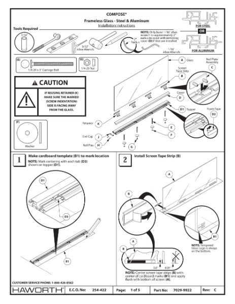 Compose - Frameless Glass Steel and Aluminum - Installation | Details ...