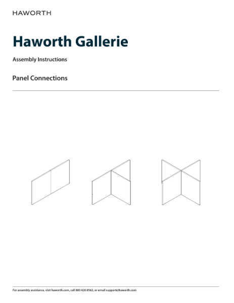 Haworth Gallerie, Panel Connections | Details Page | Haworth