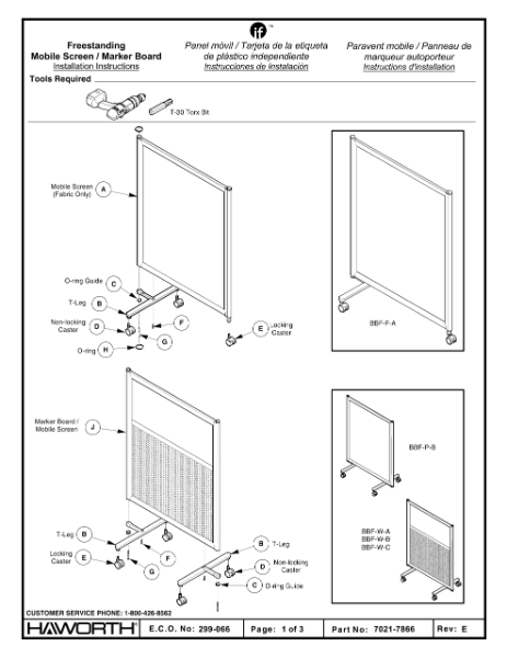 if - Freestanding Mobile Screen and Marker Board - Installation ...