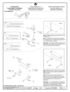 if - Freestanding Fixed Height C Leg Base - Installation | Details Page ...