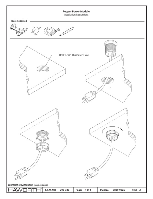 Pepper Power Module - Installation | Details Page | Haworth