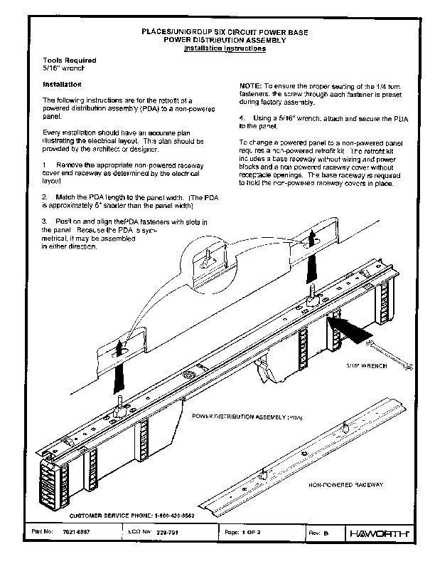 PLACES/UniGroup - Six Circuit Power Base Power Distribution Assembly ...