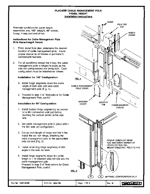 PLACES - Cable Management Pole Panel Height - Installation | Details ...
